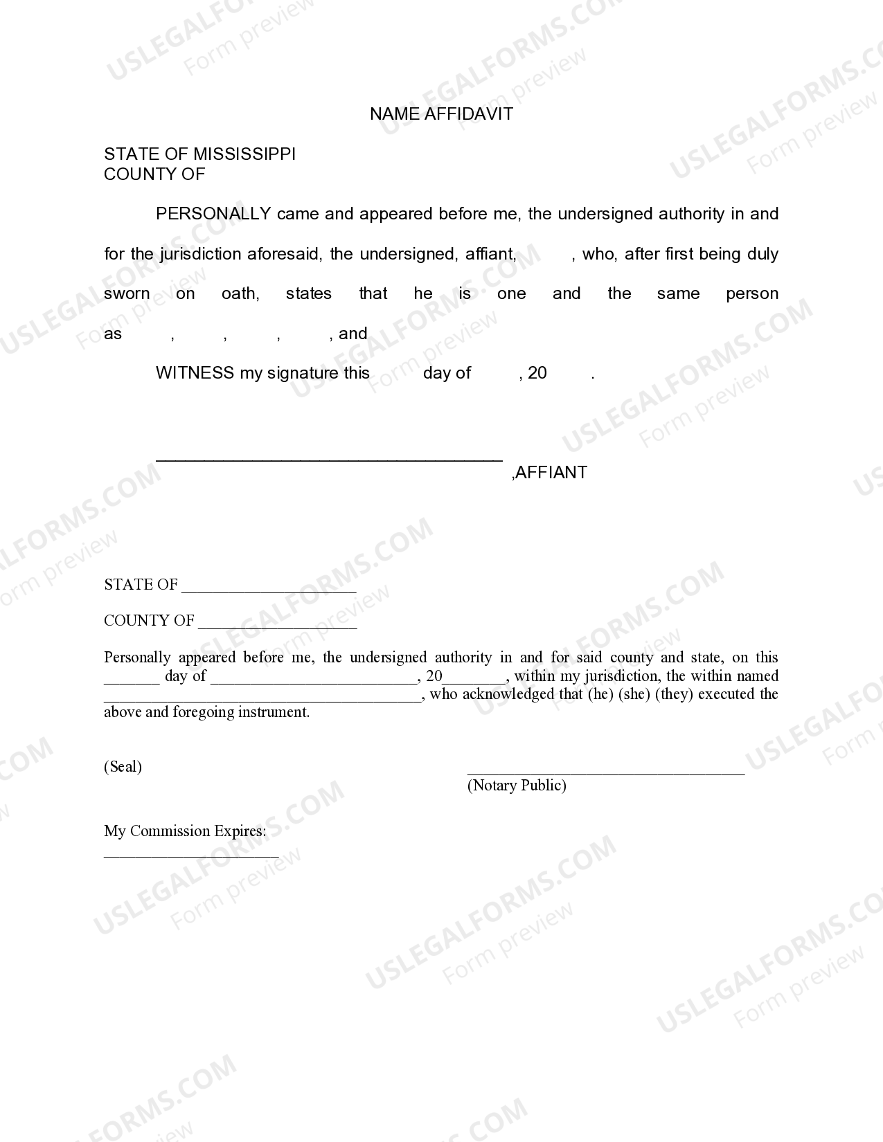 Affidavit Persons Sample With Exhibits | US Legal Forms