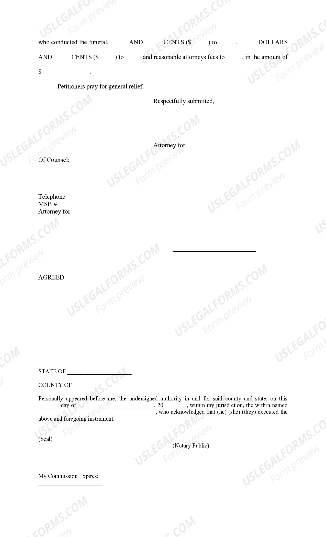 Mississippi Petition for Partial Distribution | US Legal Forms