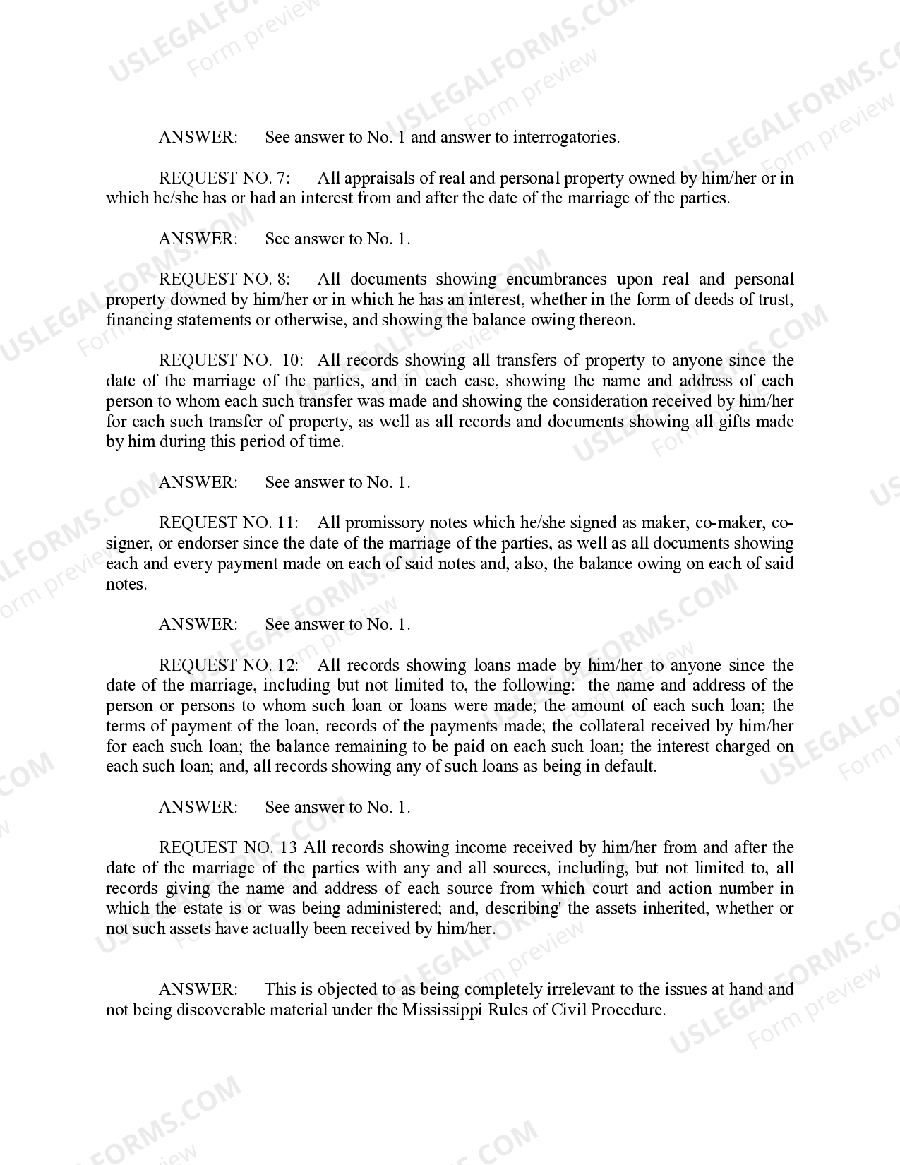 Mississippi Response to First Request for Production of Documents | US ...