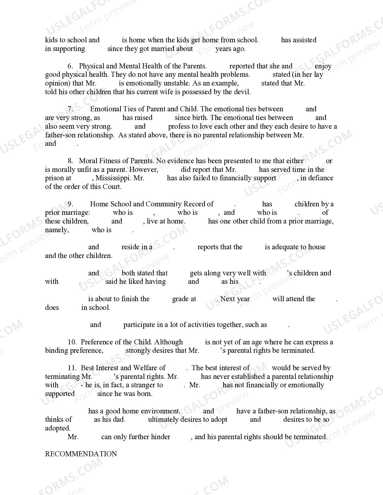 Mississippi Report of Guardian Ad Litem - Guardian Ad Litem Mississippi ...