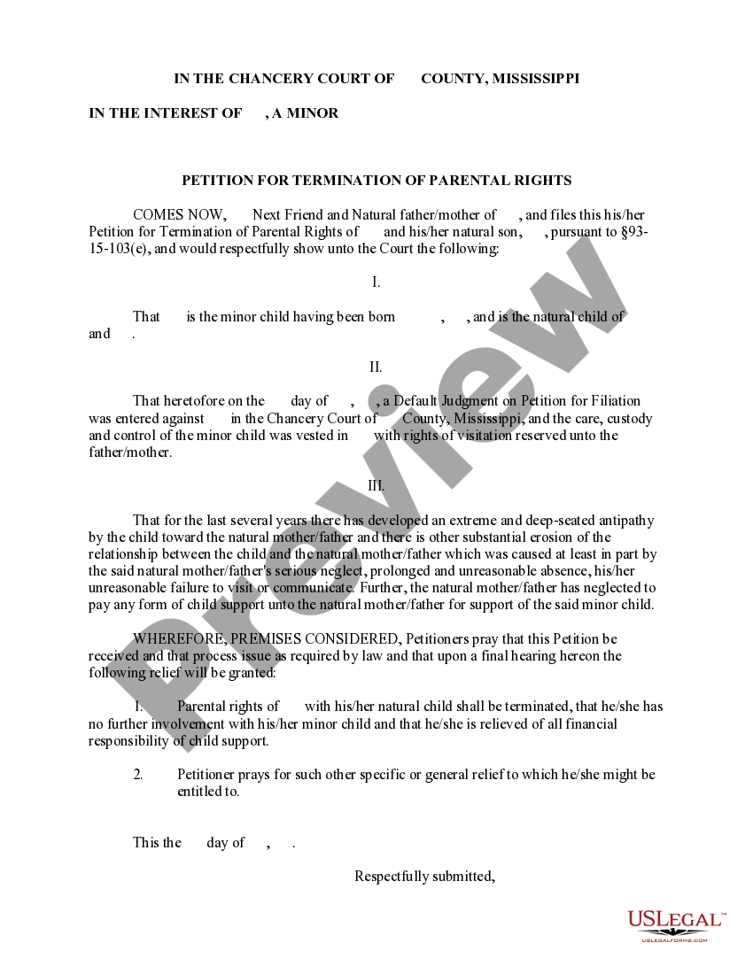 Texas Printable Termination Of Parental Rights Form Printable Word