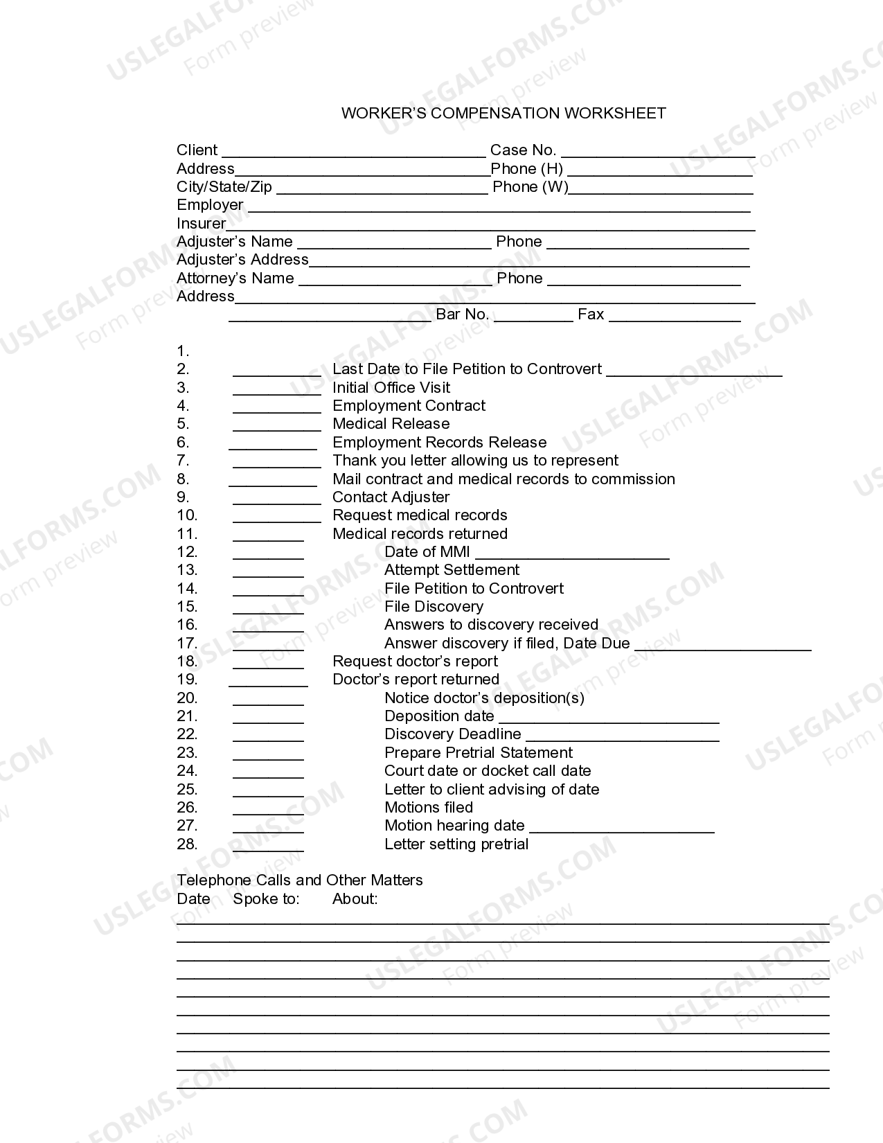 Mississippi Worksheet - Mississippi Worker Compensation | US Legal Forms