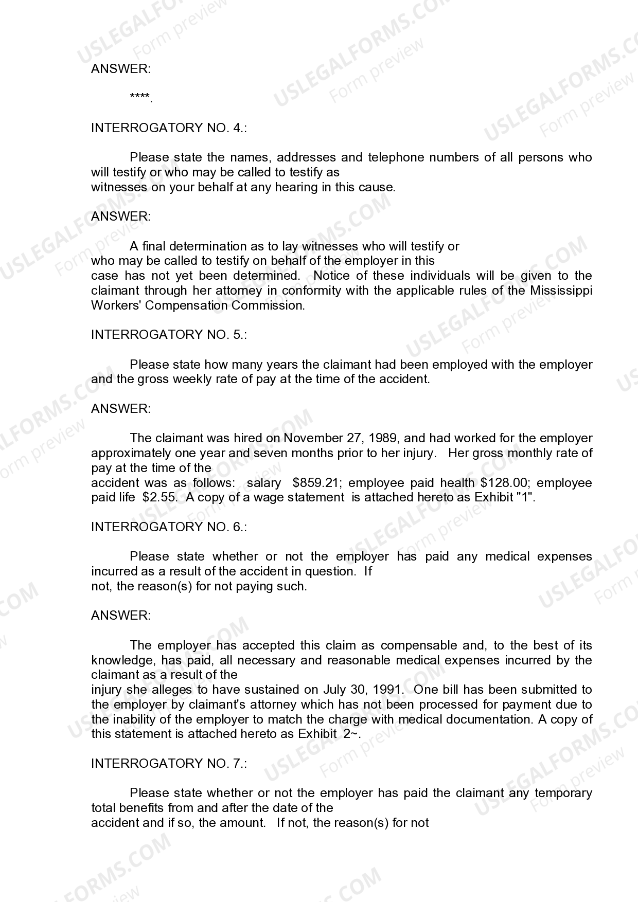 Mississippi Claimant's First Supplemental Answers to First Set of ...