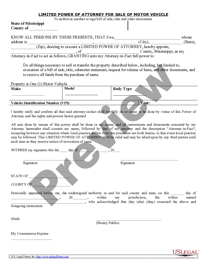 Mississippi Power Of Attorney For Sale Of Motor Vehicle Power Of mississippi-power-of-attorney-for-sale-of-motor-vehicle-power-of