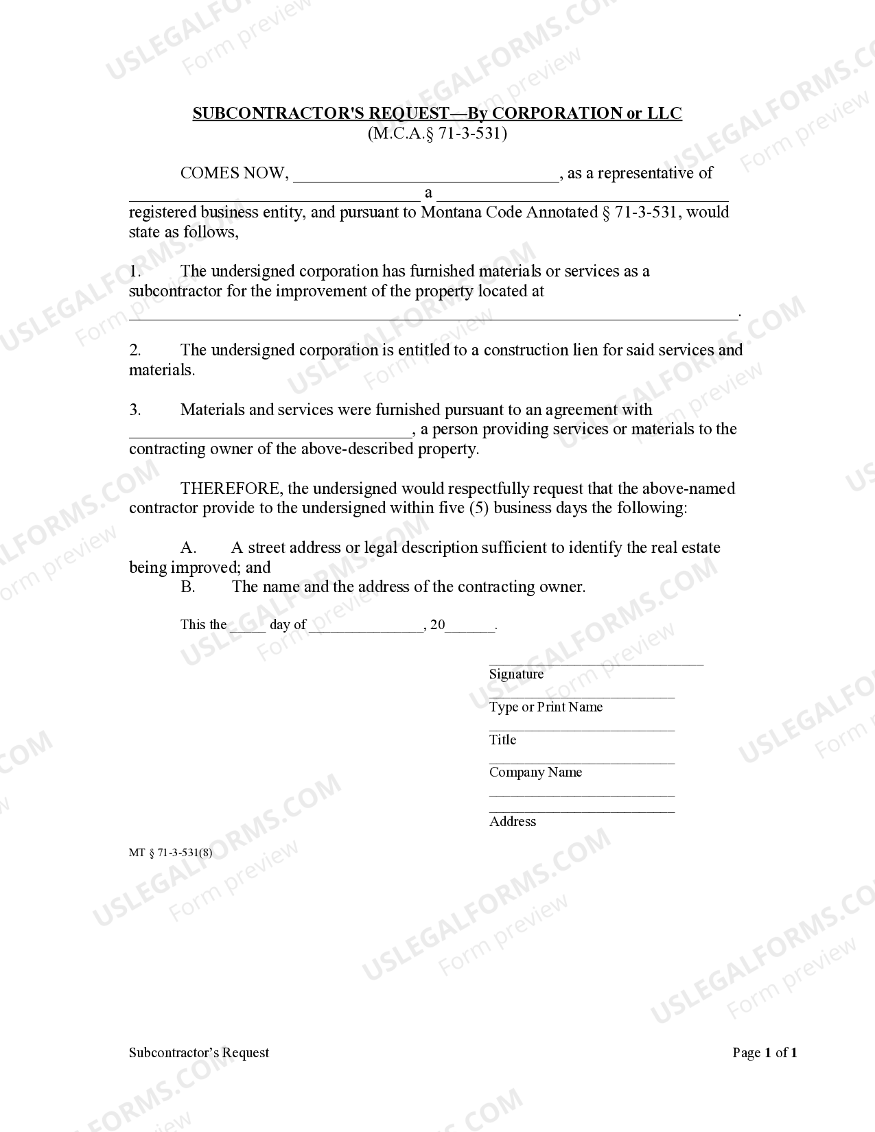 Limited Liability Company Montana Without A Written Operating Agreement | US Legal Forms