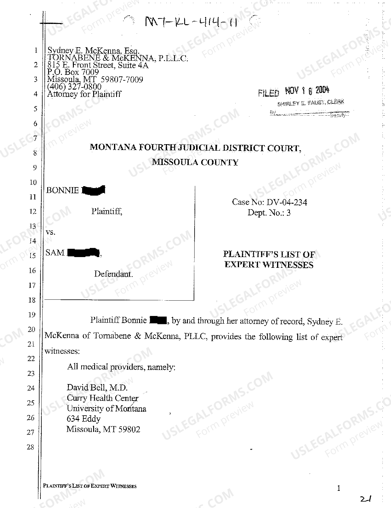 Montana Expert Witnesses For Construction | US Legal Forms