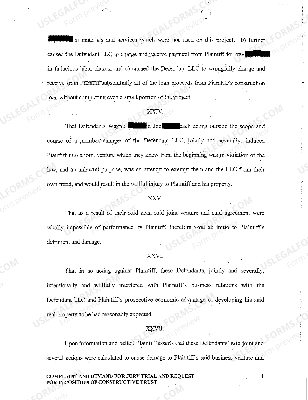 Montana Complaint and Demand for Jury Trial and Request for Imposition ...