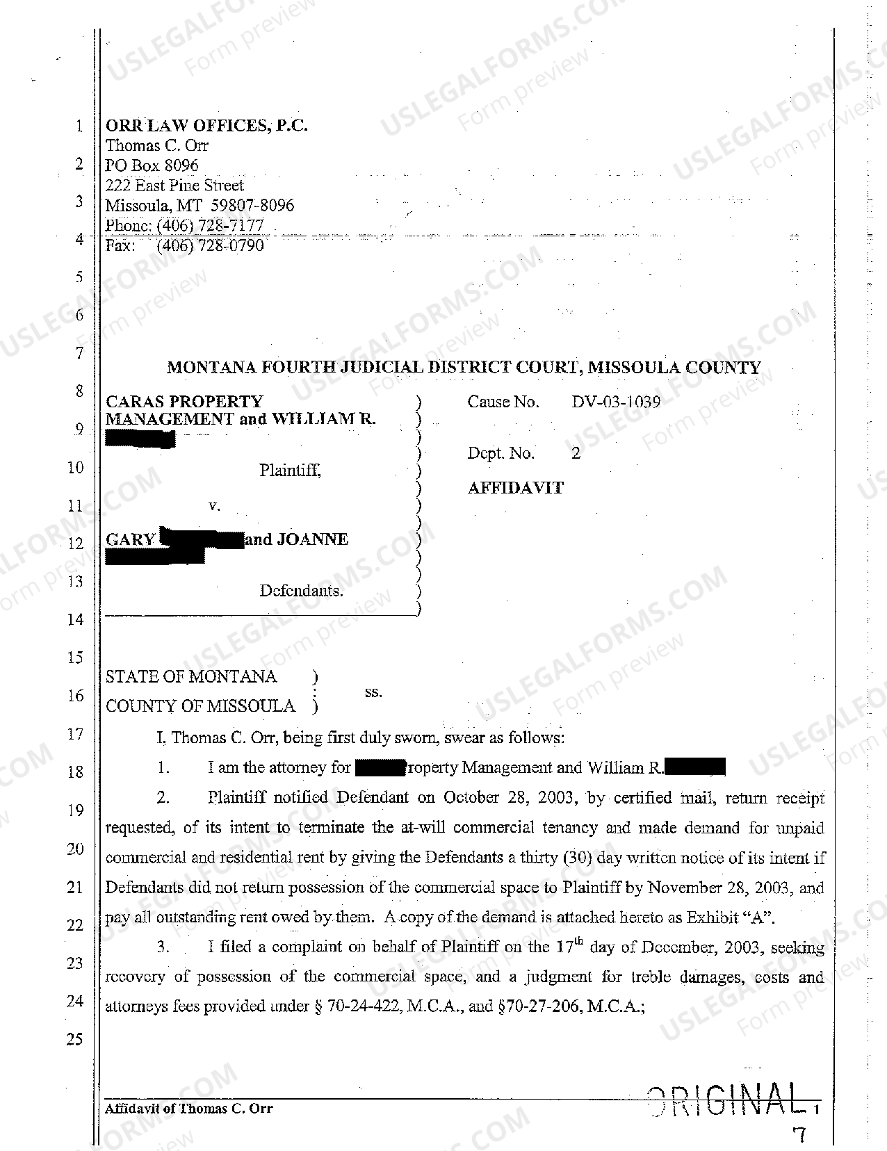 Montana Request for Entry of Default | US Legal Forms