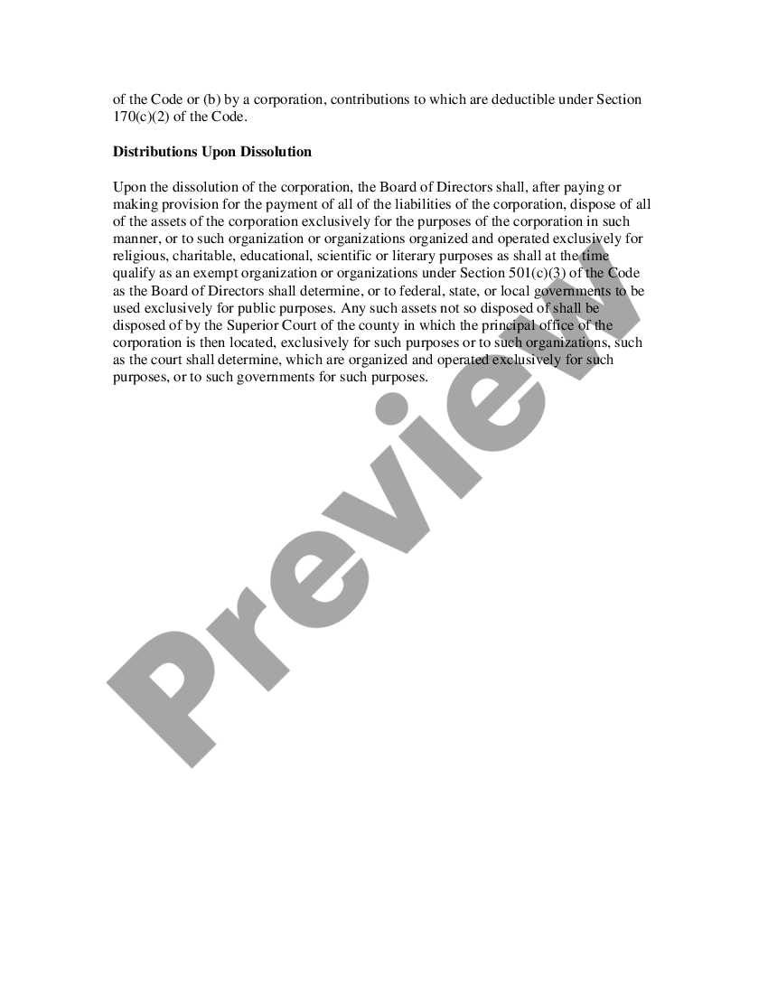 North Carolina Articles Of Incorporation For Domestic Nonprofit