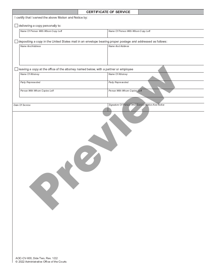 North Carolina Motion And Notice Of Hearing For Modification Of Child Support Order US Legal Forms