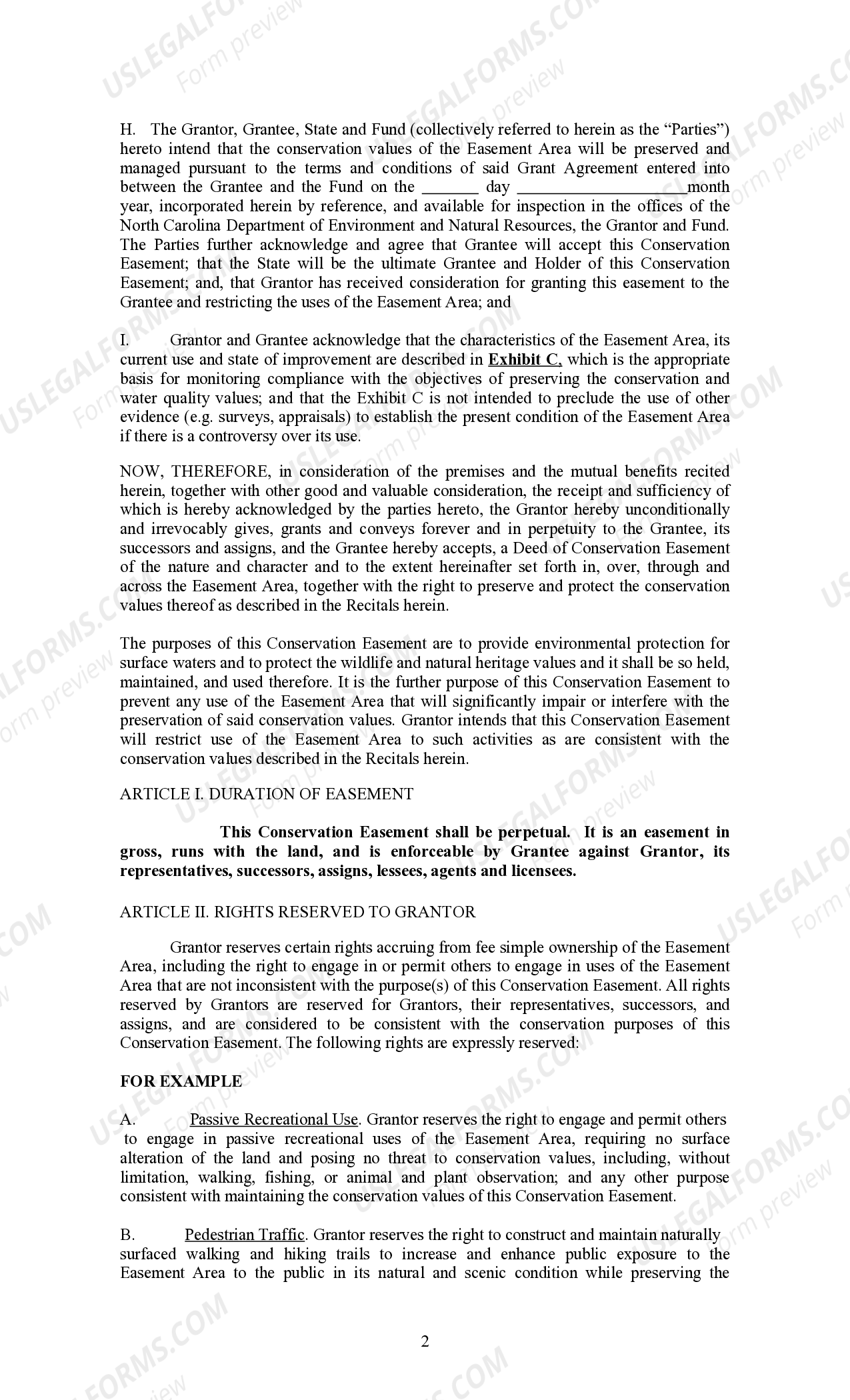 North Carolina Utility Easement Laws | US Legal Forms