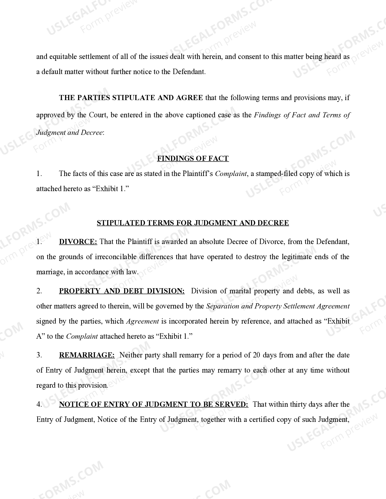 North Dakota Stipulation of Agreement | US Legal Forms