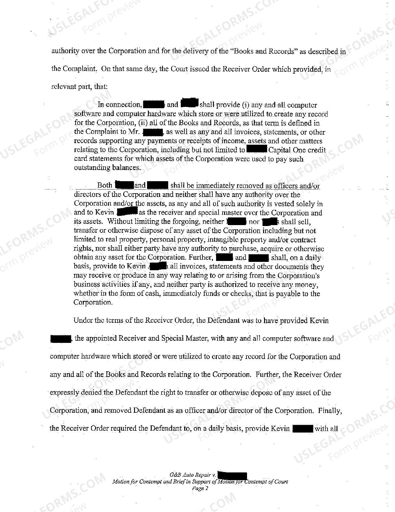 North Dakota Motion for Contempt and Brief in Support of Motion for ...