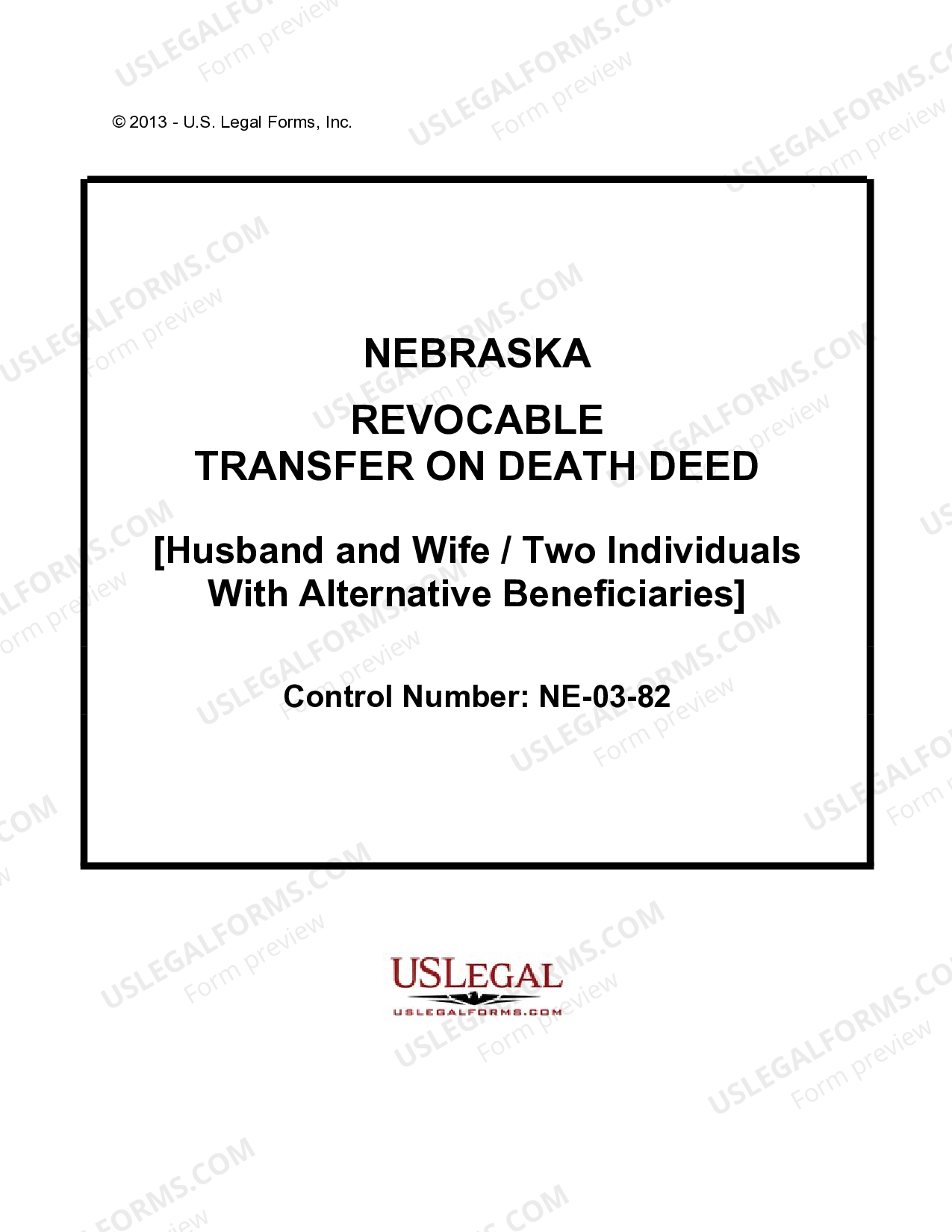 Nebraska Transfer on Death Deed or TOD - Transfer Death Deed | US Legal ...
