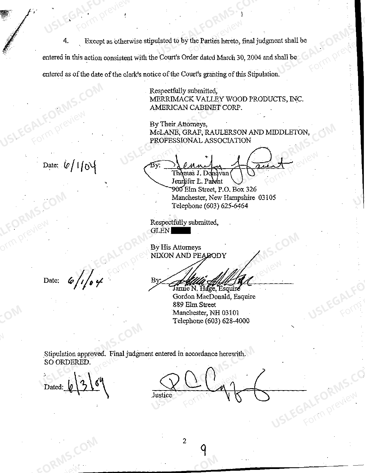 New Hampshire Joint Stipulation to Dismiss Certain Claims with ...