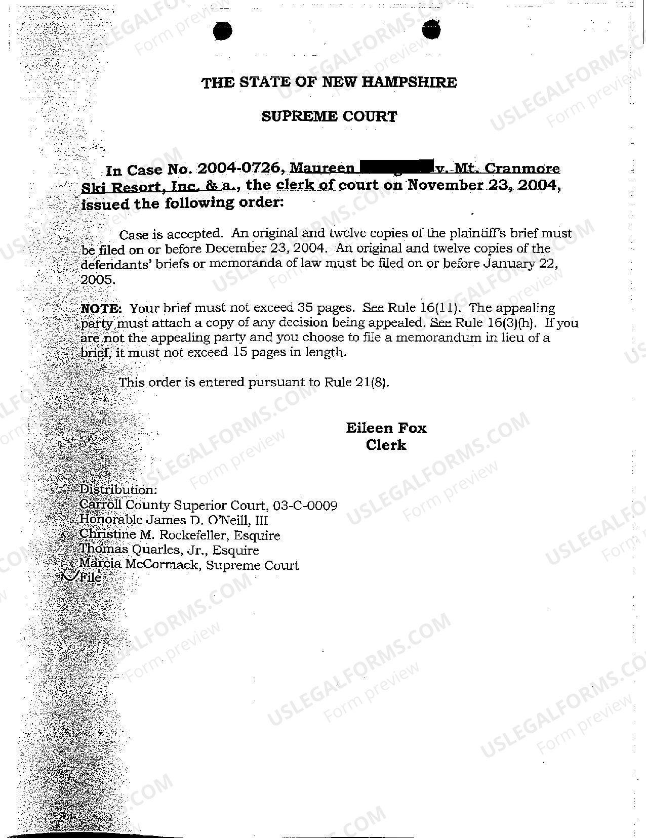 New Hampshire Appellant's Motion to Extend Time to File Brief | US Legal Forms