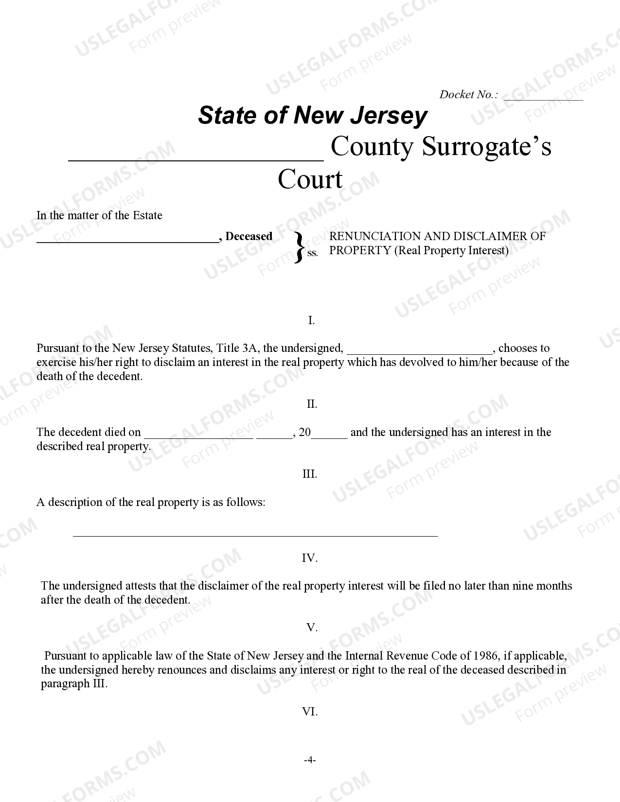 Njdoc Disclaimer | US Legal Forms