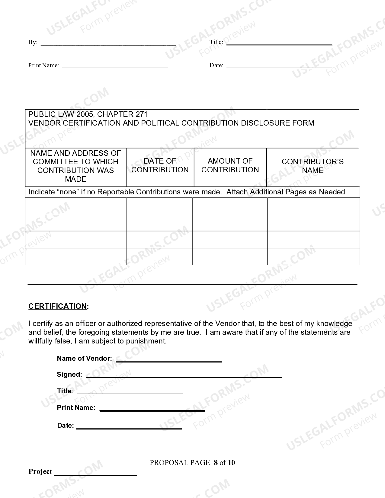 New Jersey Informal Bid Proposal Form | US Legal Forms