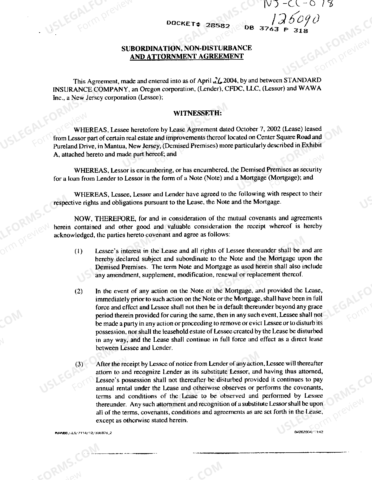 New Jersey Subordination - Letter Of Attornment Nj | US Legal Forms