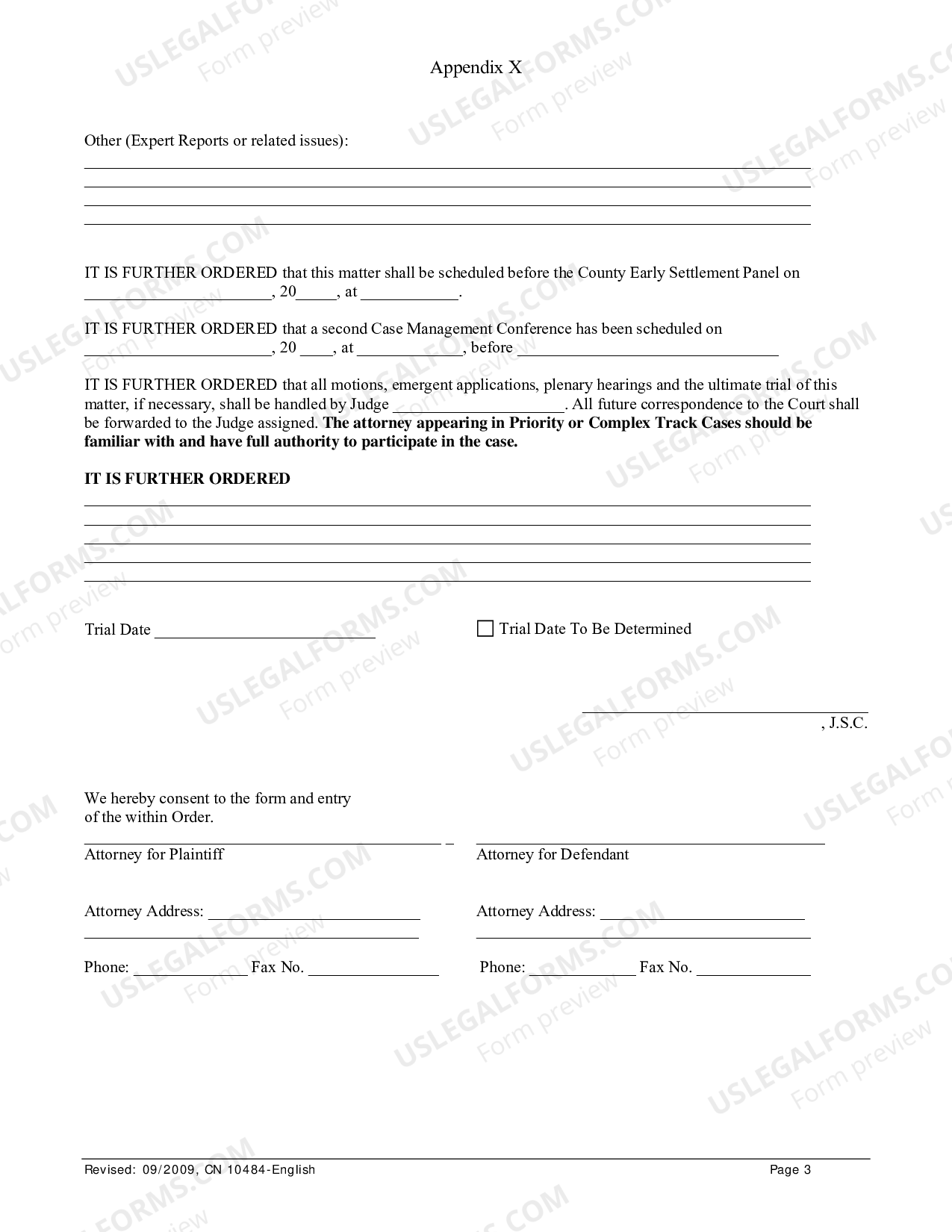 New Jersey Civil Action Case Management Order Pursuant To Rule 5:5-6 ...