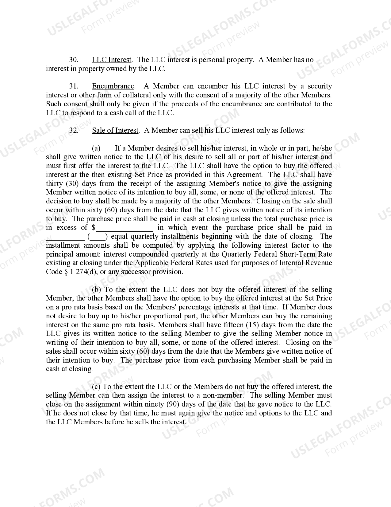 New Mexico Limited Liability Company LLC Operating Agreement | US Legal ...