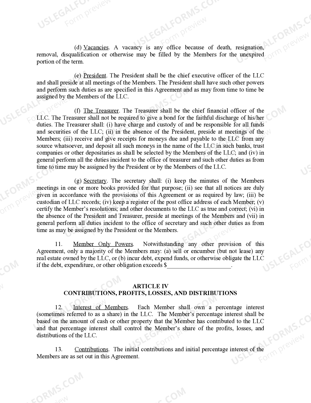 New Mexico Limited Liability Company LLC Operating Agreement | US Legal ...