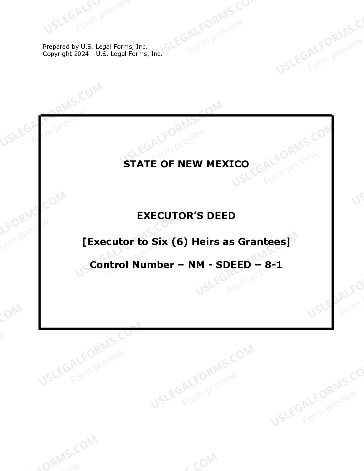 New Mexico Warranty Deed - Executor's Deed - Executors Deed | US Legal ...