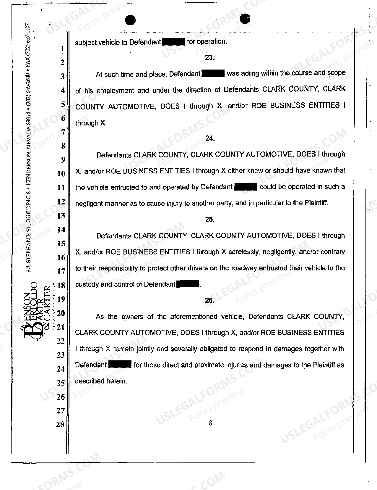 Vicarious Liability Nevada For Independent Contractors | US Legal Forms