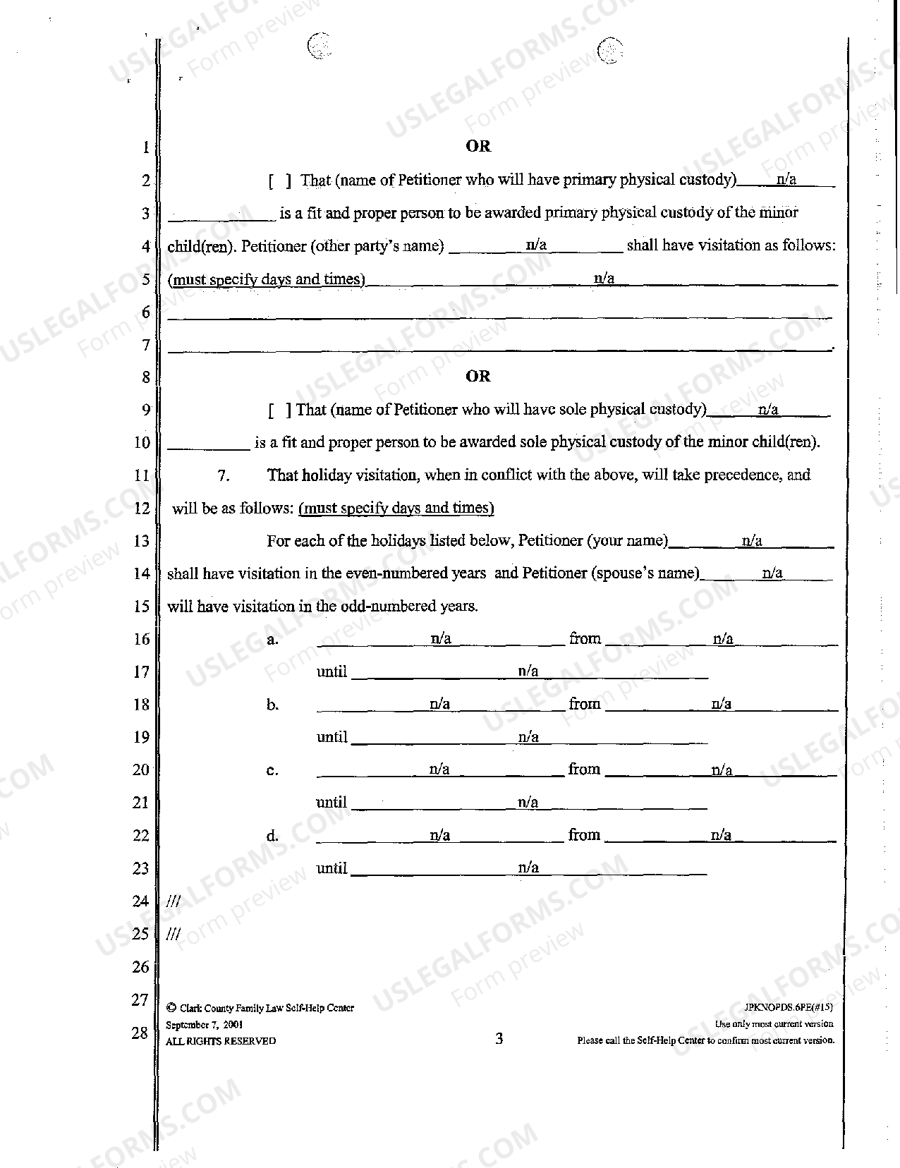 Nevada Joint Petition for Summary Decree of Divorce with Children - Joint Petition For Divorce ...