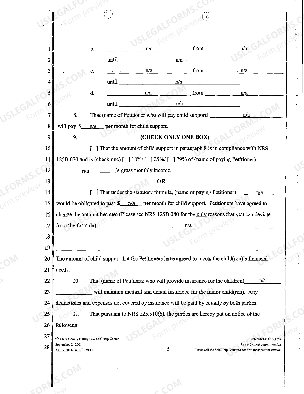 Nevada Joint Petition for Summary Decree of Divorce with Children ...