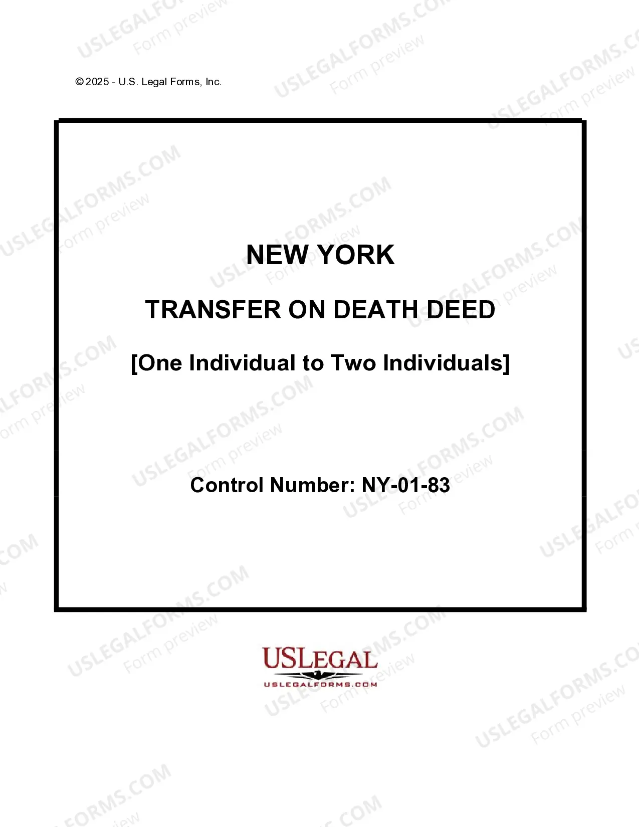 New York Transfer on Death Deed | US Legal Forms