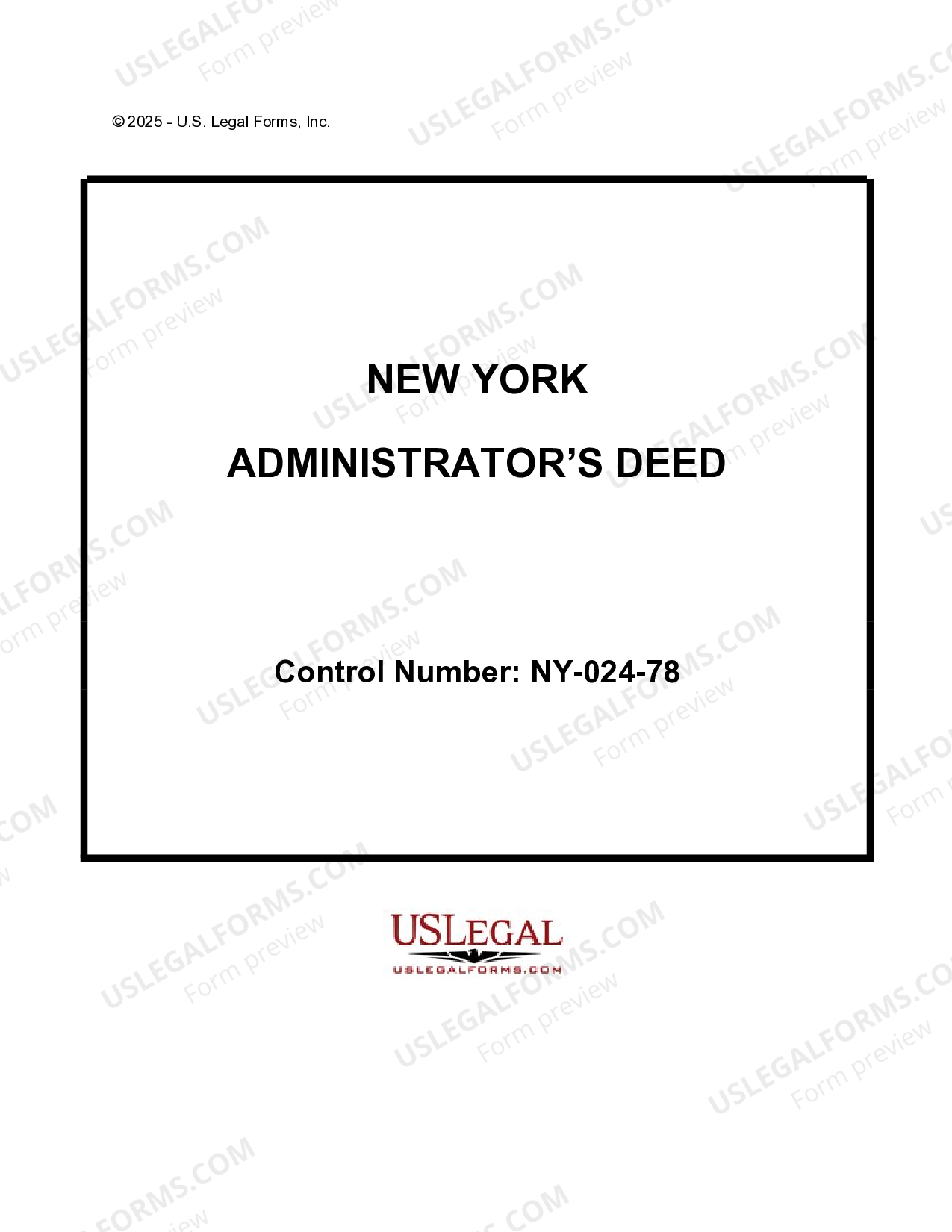 New York Administrator's Deed - Administrator's Deed New York | US ...