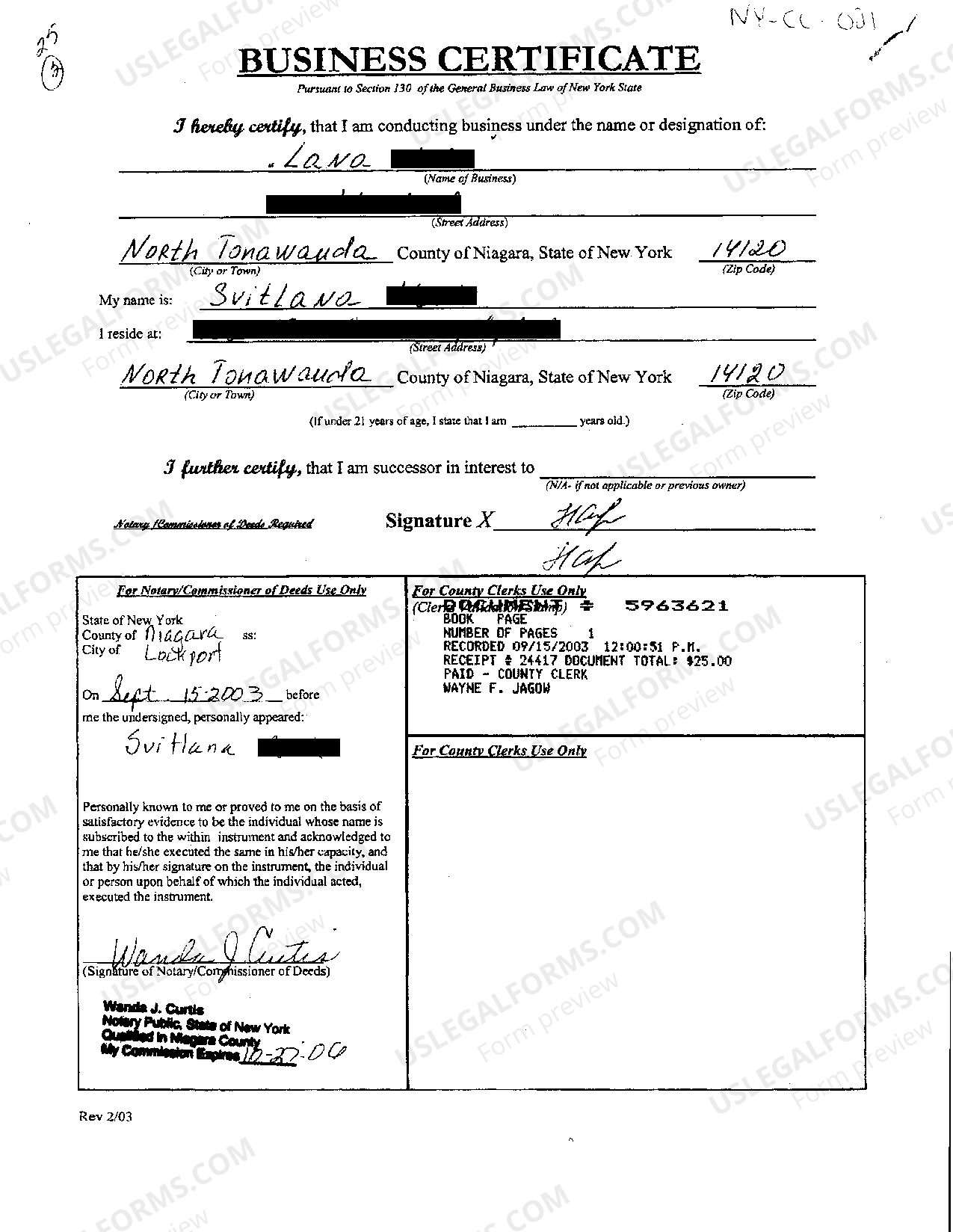 New York Business Certificate - Business Certificate Nyc | US Legal Forms