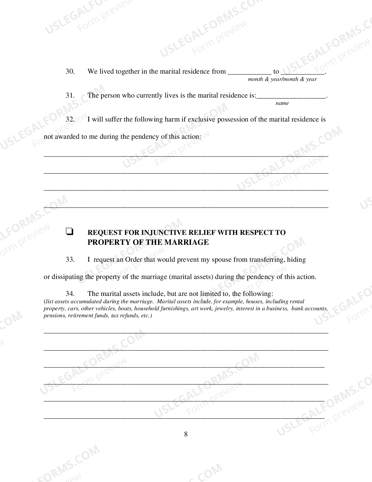 New York Affidavit in Support of Motion for Temporary Relief | US Legal ...