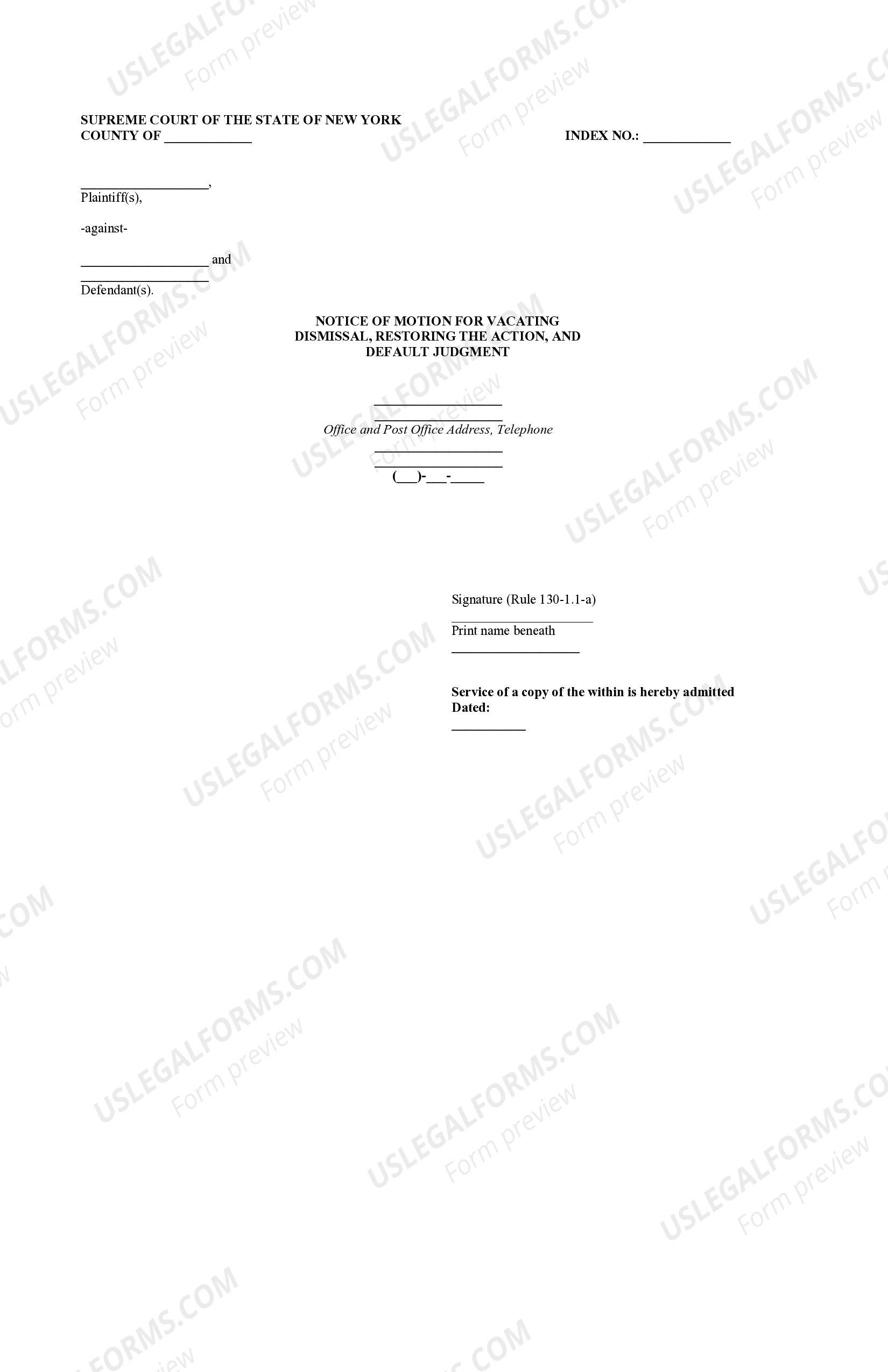 New York Notice of Motion | US Legal Forms