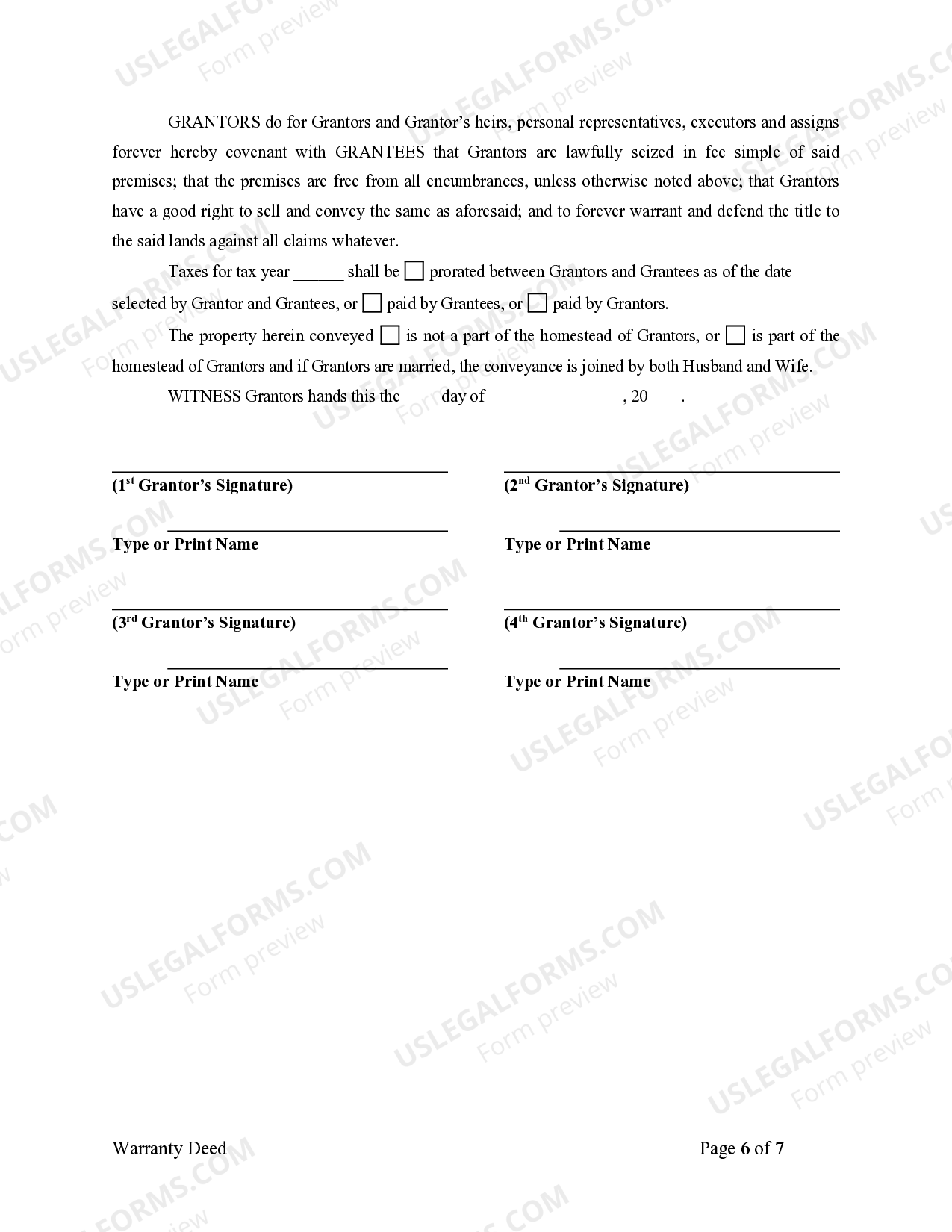 New York Warranty Deed for Four Individuals to Two Individuals as ...
