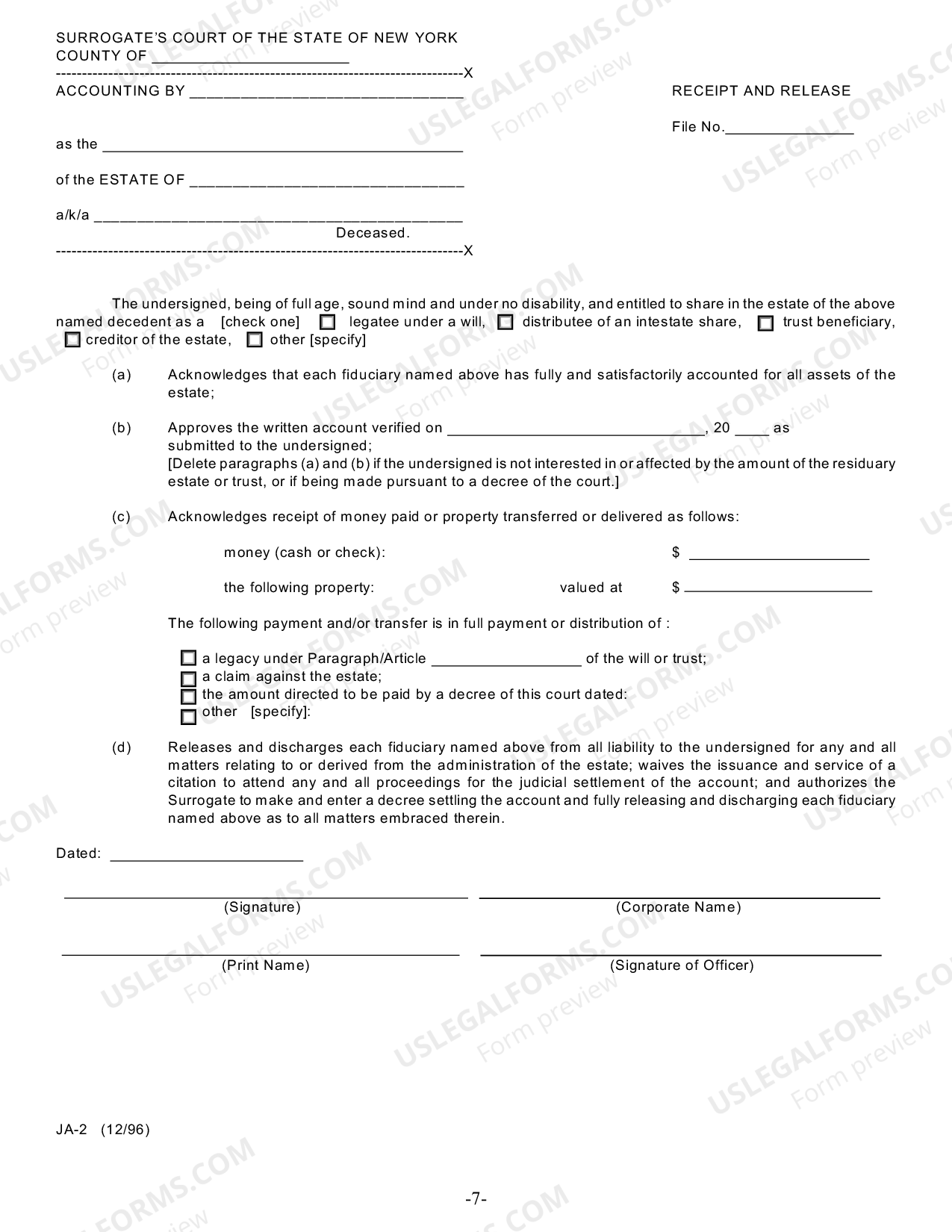 New York Petition for Judicial Settlement of Account - Trust | US Legal ...