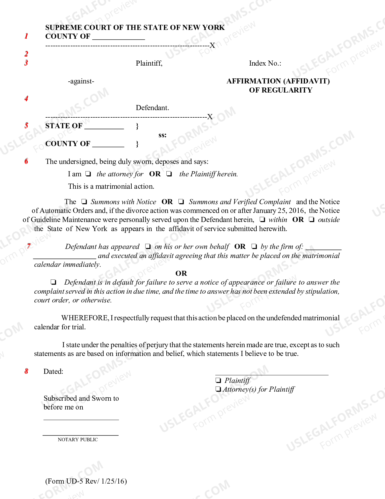 Affidavit Of Regularity Foreclosure | US Legal Forms