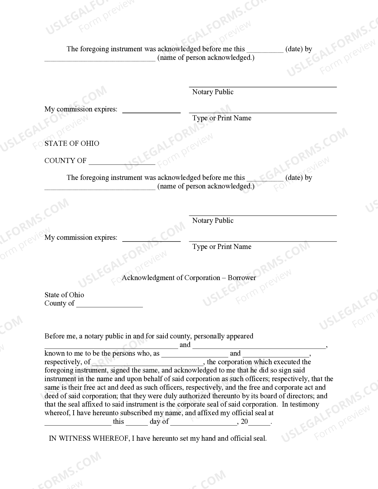Ohio Assumption Agreement of Mortgage and Release of Original ...