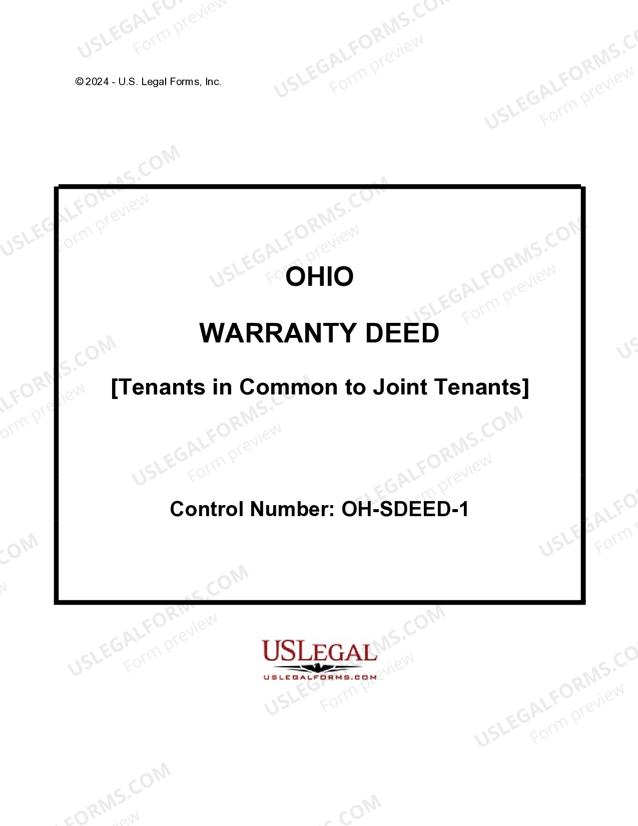 Ohio Warranty Deed for Husband and Wife Converting Property from ...