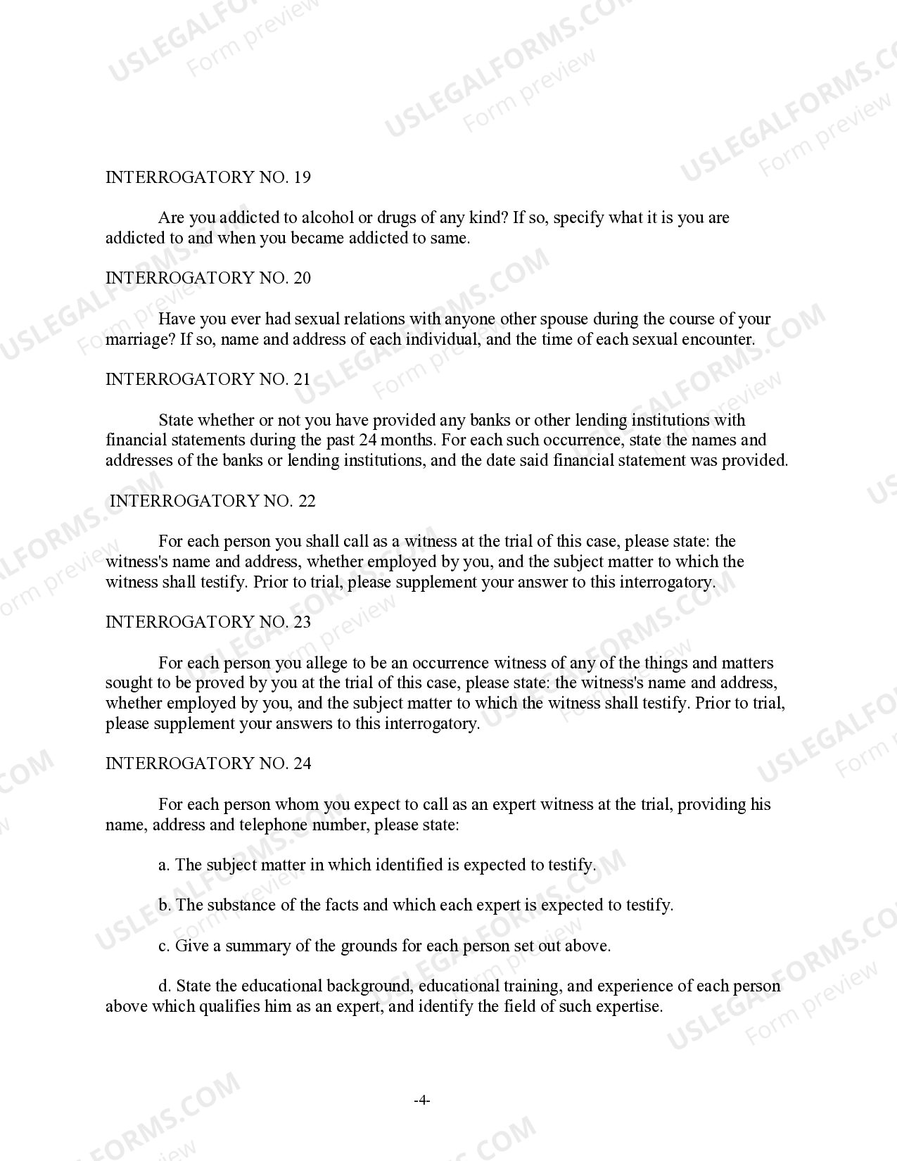 Oklahoma Discovery Interrogatories from Plaintiff to Defendant with ...