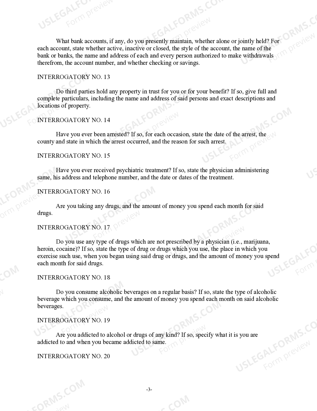 Oklahoma Discovery Interrogatories from Defendant to Plaintiff with ...