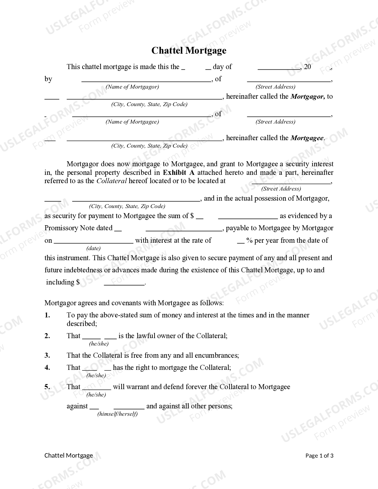 What Is Chattel Mortgage Contract at Jake Timothy blog