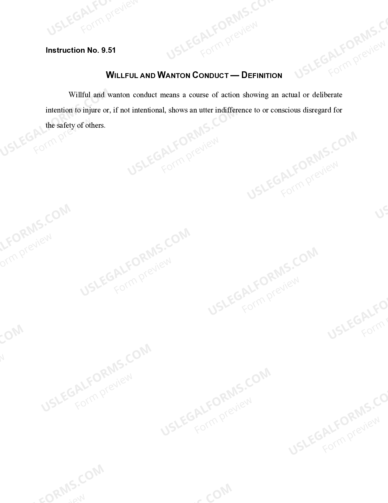 Oklahoma WILLFUL AND WANTON CONDUCT - DEFINITION | US Legal Forms