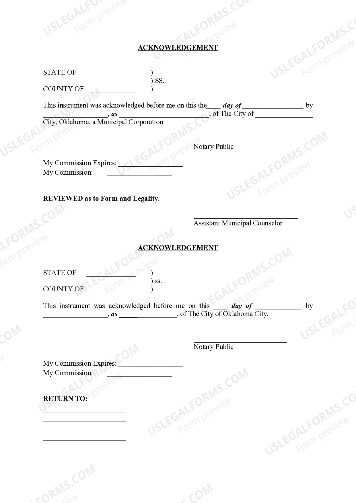 Oklahoma Subordination Agreement | US Legal Forms