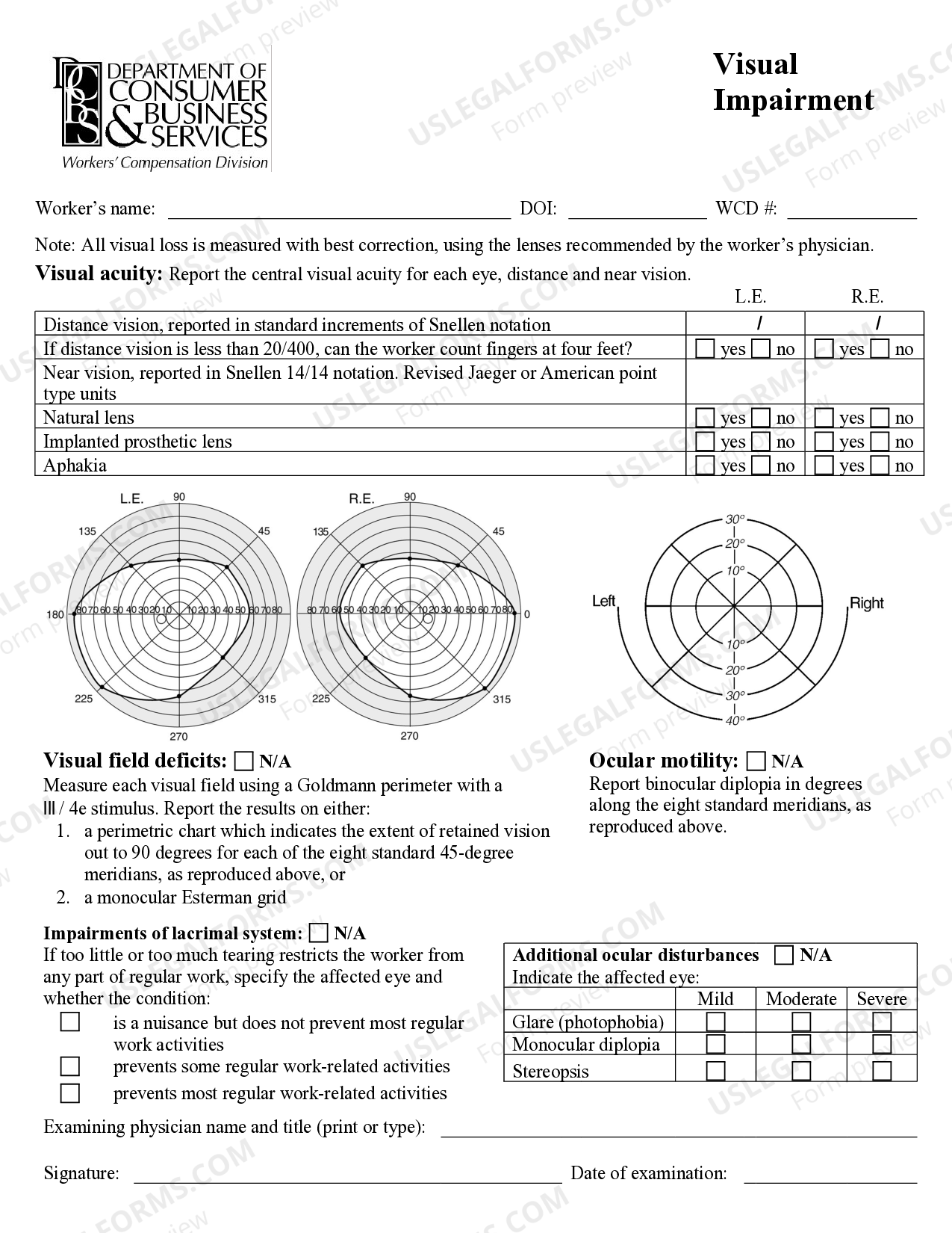 Oregon Visual Impairment | US Legal Forms