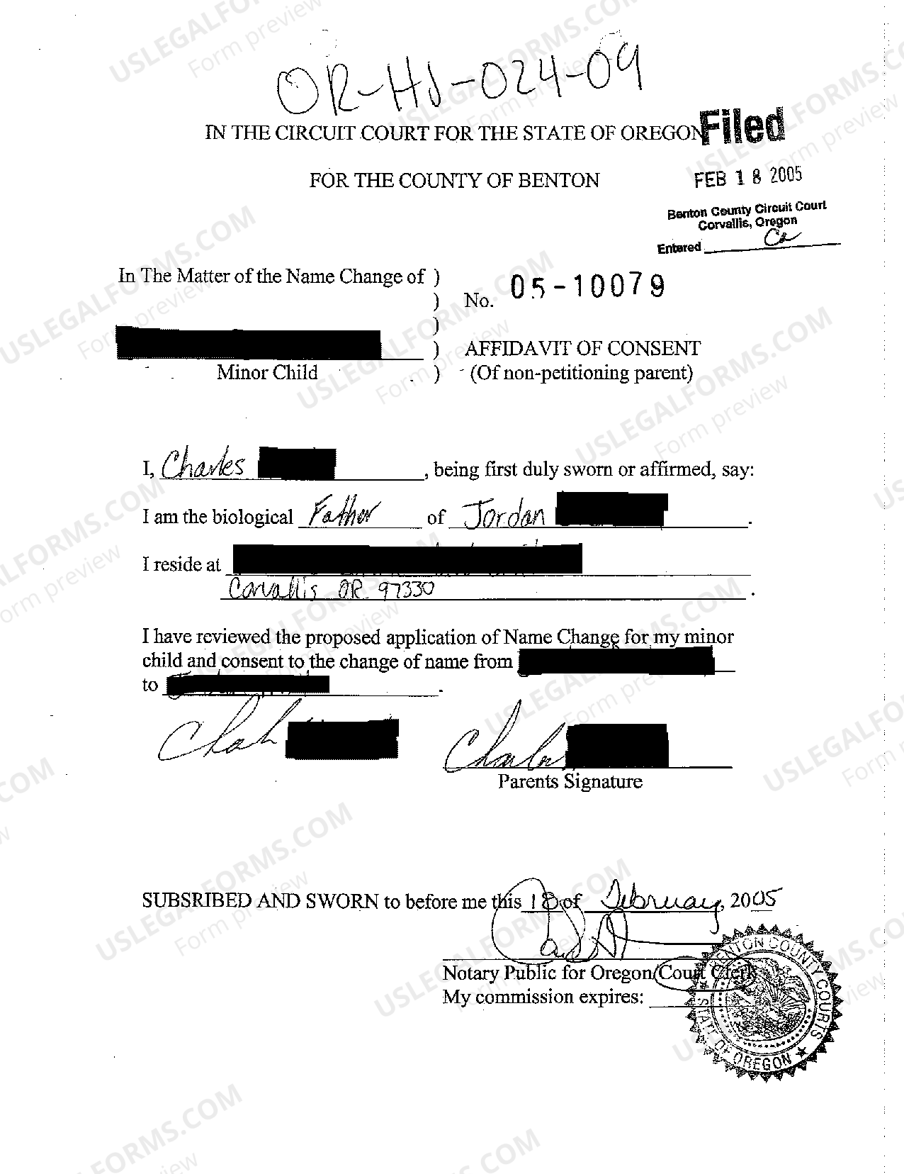 Affidavit Of Consent For Exhumation | US Legal Forms