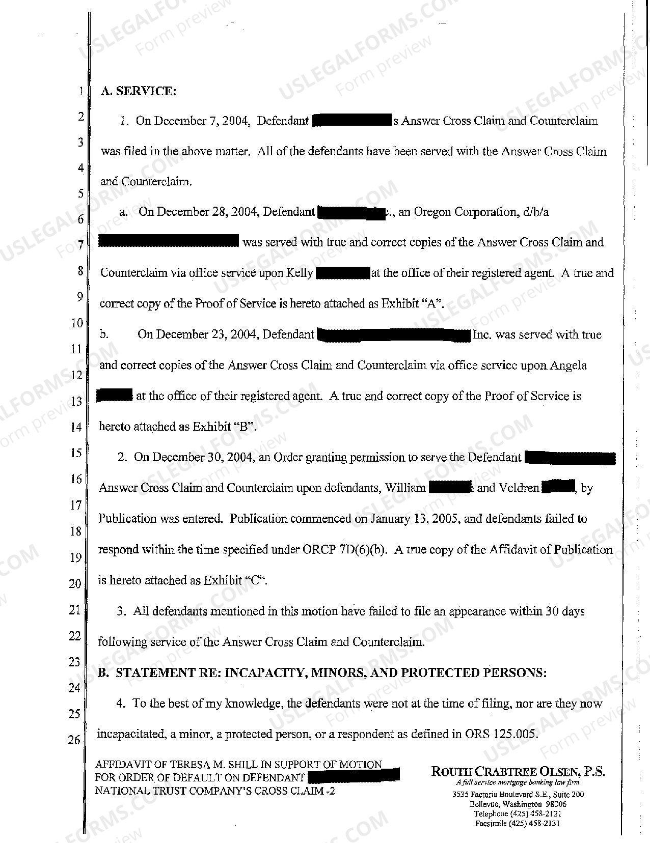 Oregon Affidavit of Defendant's Attorney in Support of Motion for Order ...