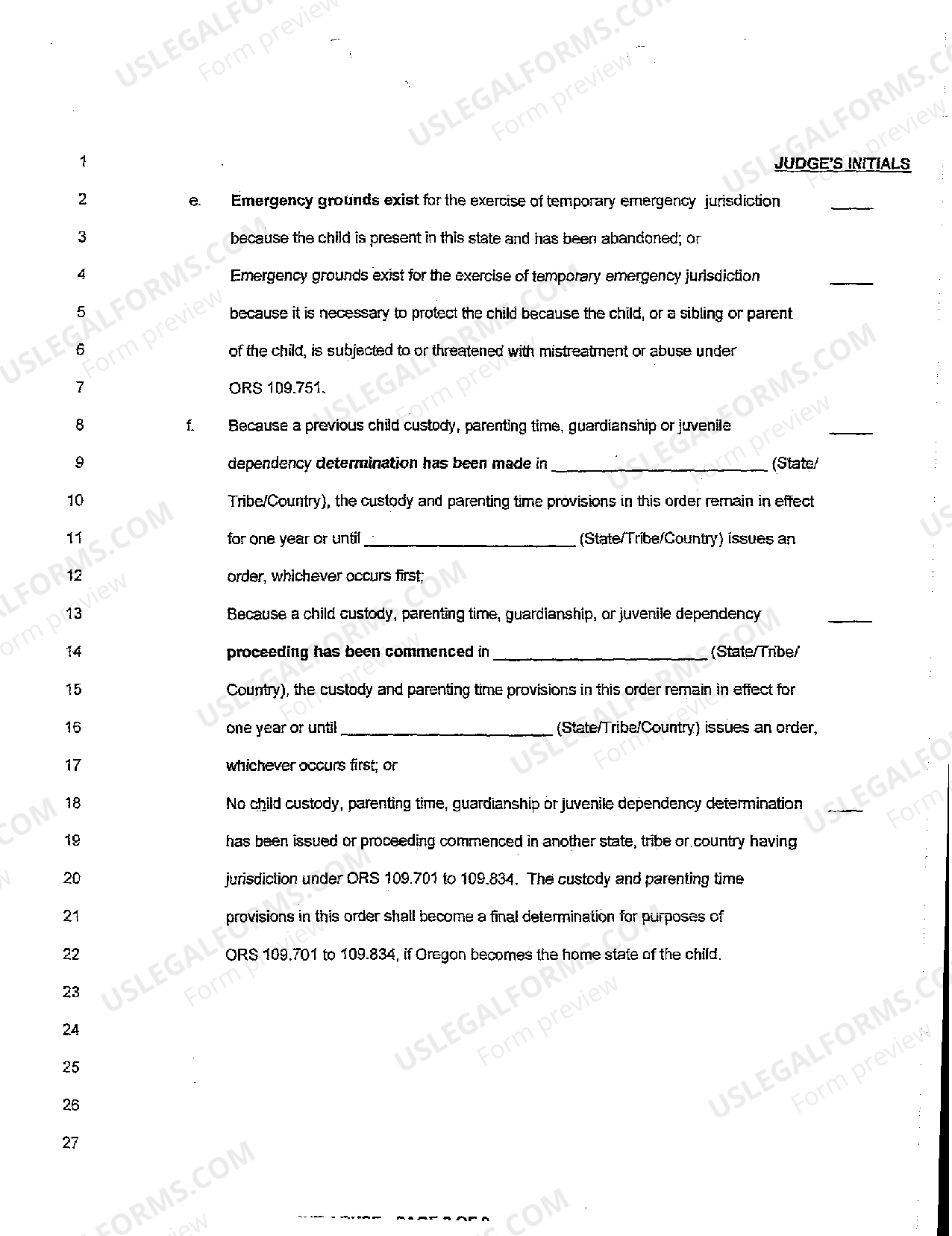 Oregon Restraining Order to Prevent Abuse | US Legal Forms