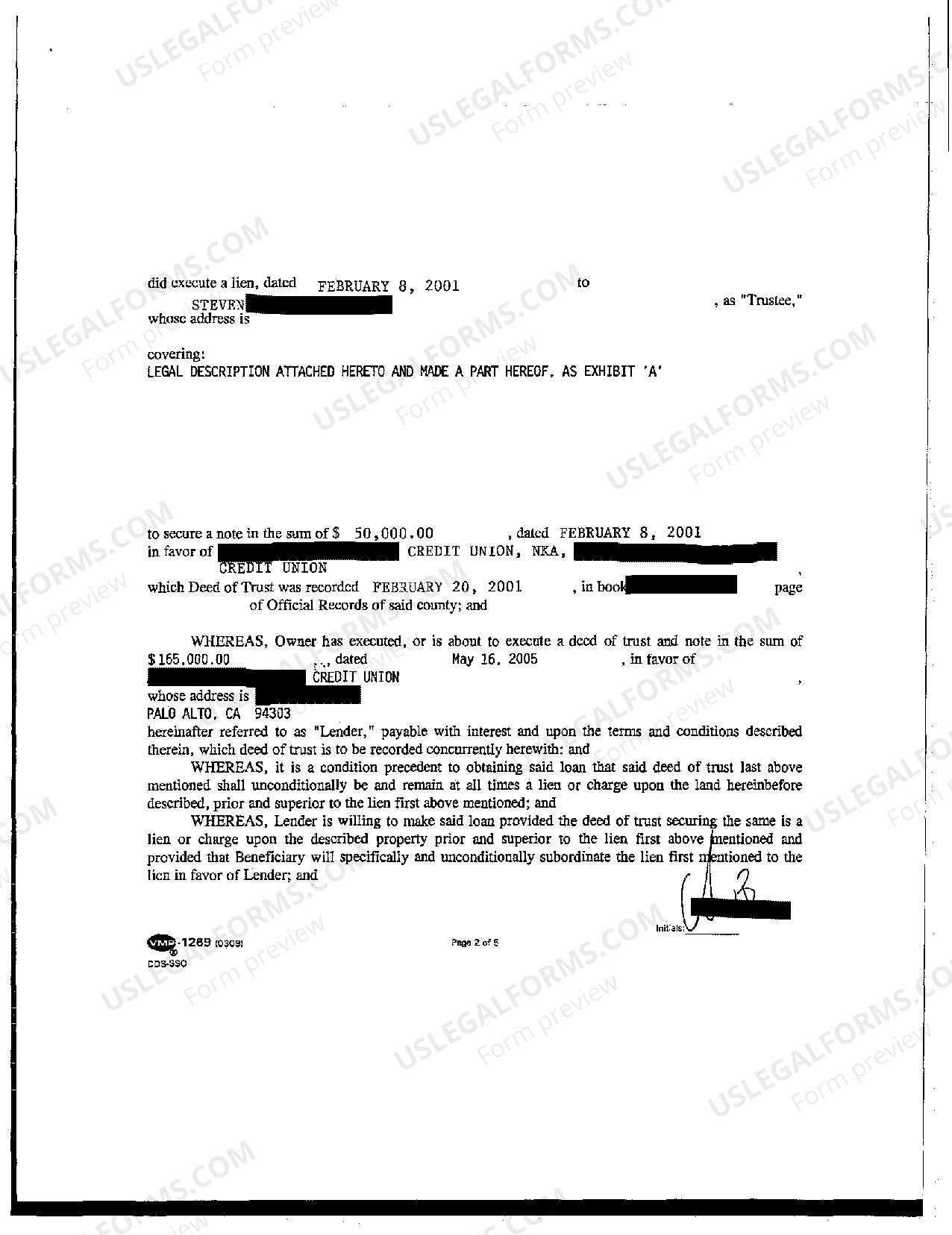 Oregon Subordination Agreement | US Legal Forms